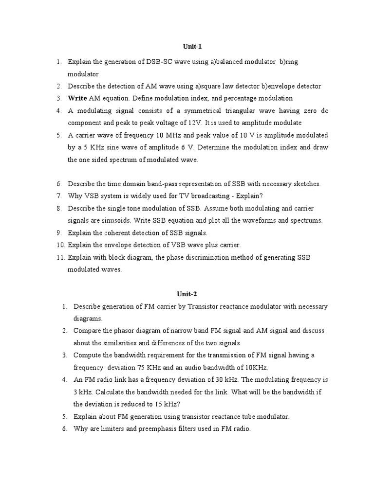 ADC Imp Questions | PDF | Frequency Modulation | Modulation