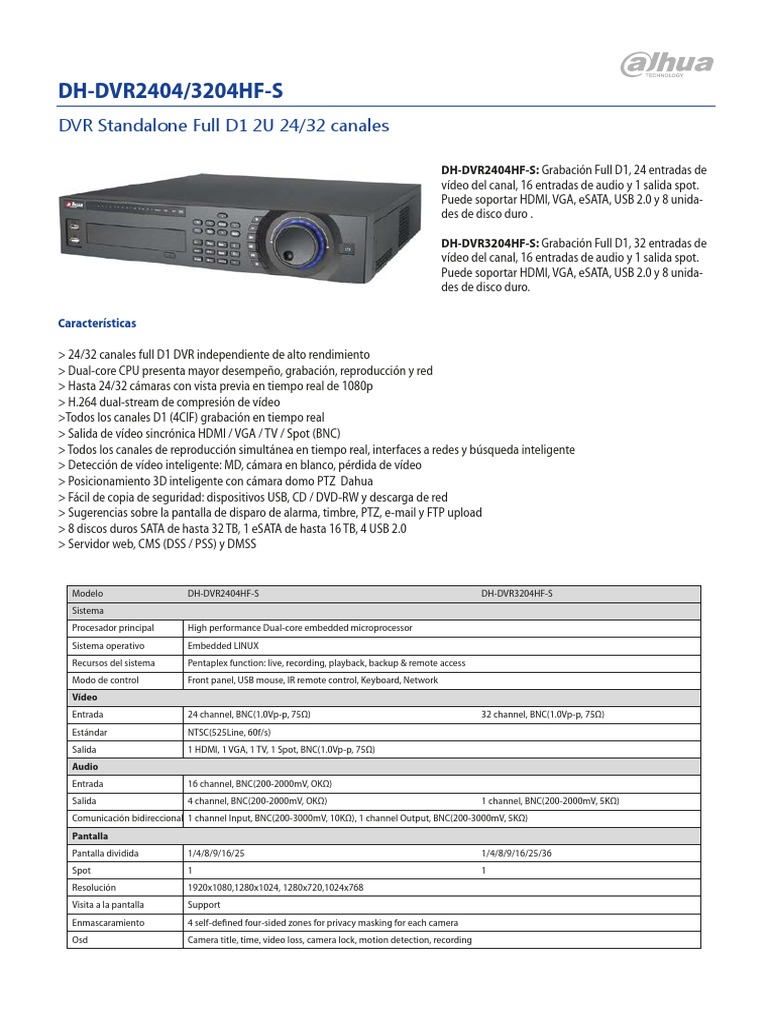 DVR 3204hf | PDF | Hdmi | Disco duro