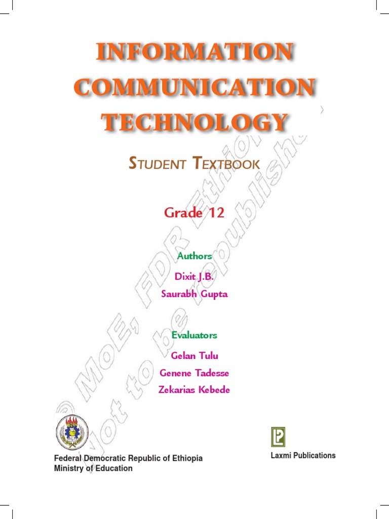 Information Communication Technology: Grade 12 | PDF | Educational ...