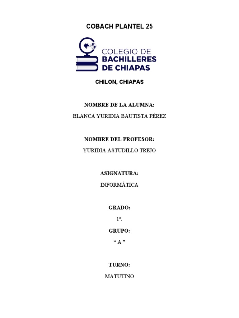 Hoja de Presentación COBACH Plantel 25 | PDF
