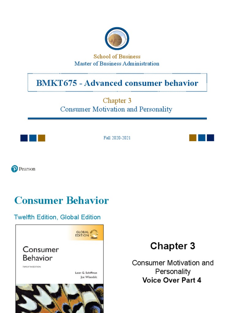 BMKT675 - Chapter 3 - Consumer Motivation and Personality - VO PART 4 ...