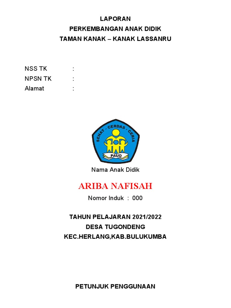 Format Rapor Semester Genap | PDF