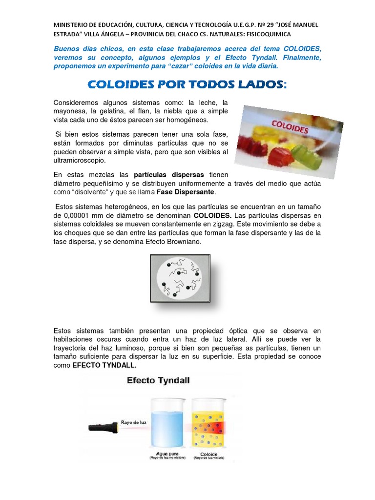 Clase 5-Coloides Parte I | Descargar gratis PDF | Coloide | Química Física