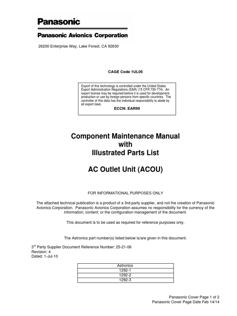 Binder Cover Sheet: Component Maintenance Manual With Illustrated Parts ...