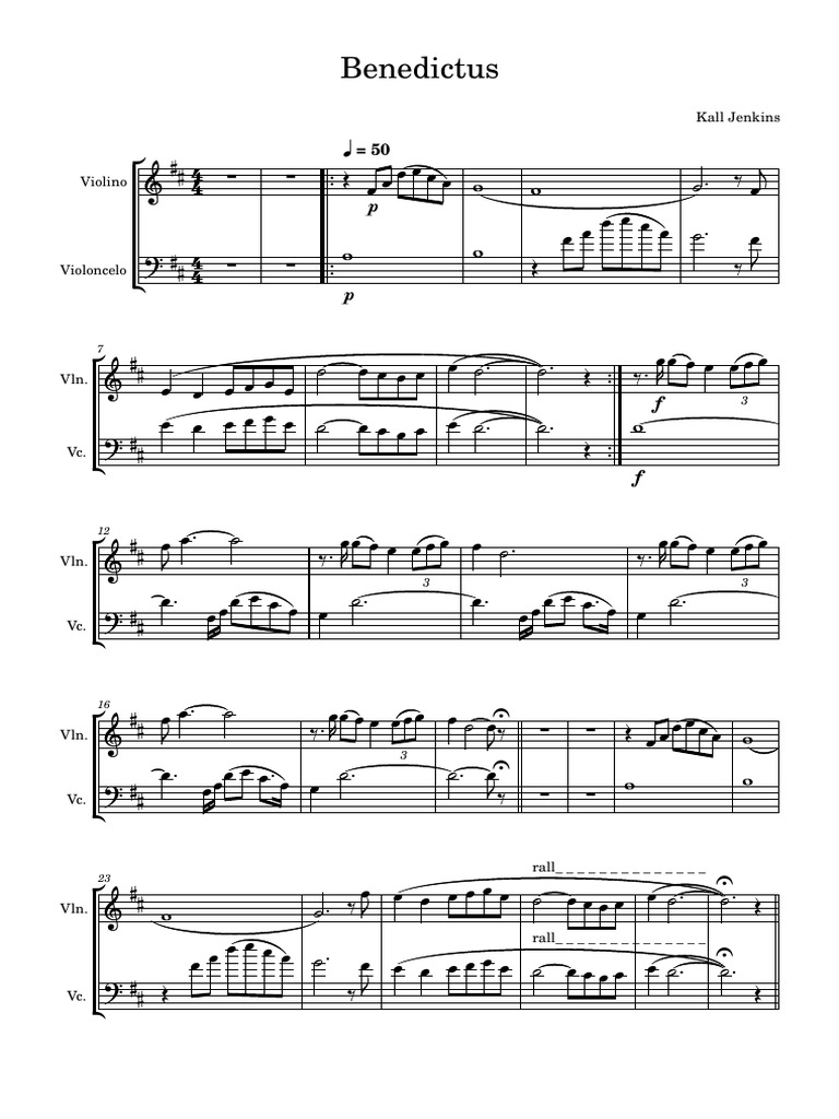 Jenkins' Benedictus Sheet Music | PDF