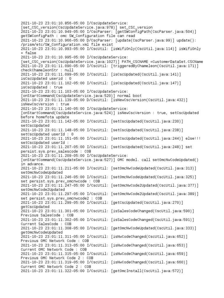 Logcat Home Fota Update Log | PDF | Software | Software Development