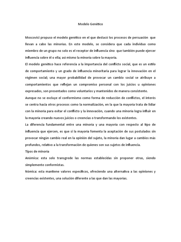 Modelo Genético | PDF