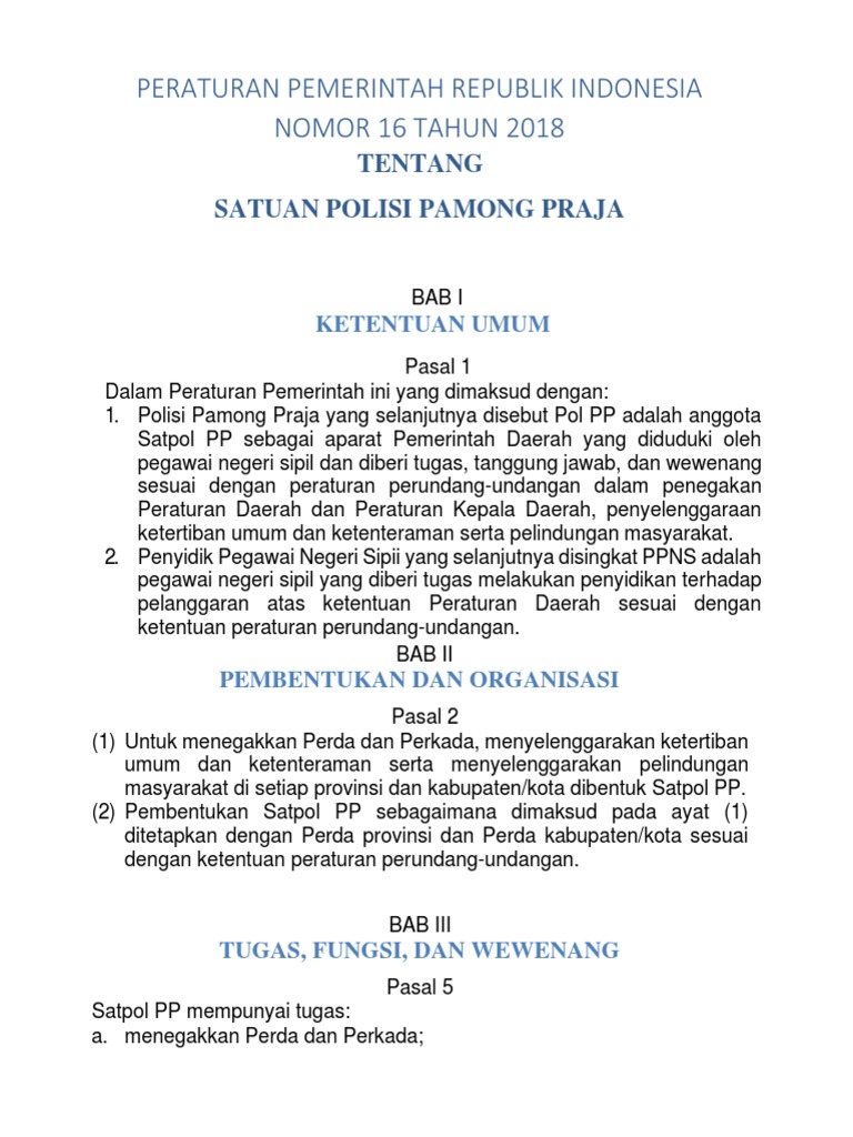 SKB Satpol PP Aja-Dikonversi | PDF | Politik | Ilmu Sosial