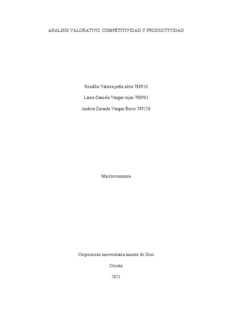 Análisis Valorativo | PDF | Innovación | Mercado (economía)