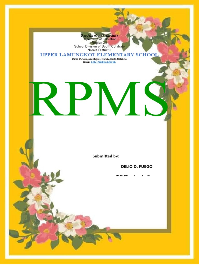 Rpms Cover Page | PDF