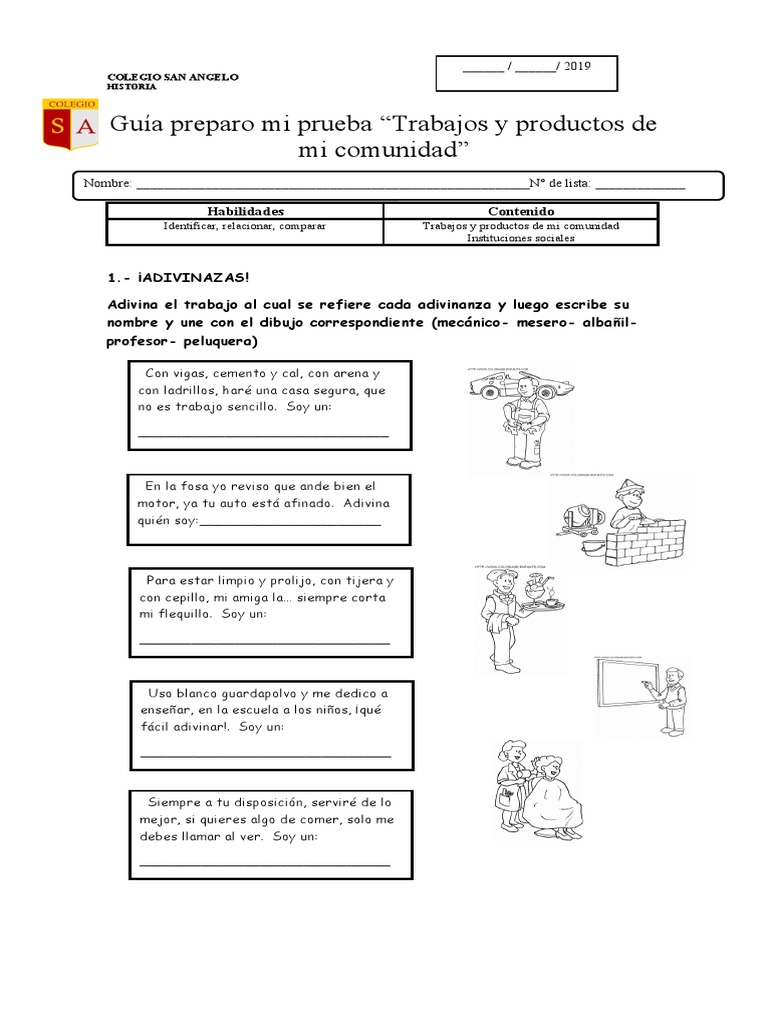 Guía - Trabajos y Productos de Mi Comunidad | PDF | Crecimiento ...