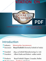 Royal Enfield Report | PDF | Vehicles | Vehicle Technology