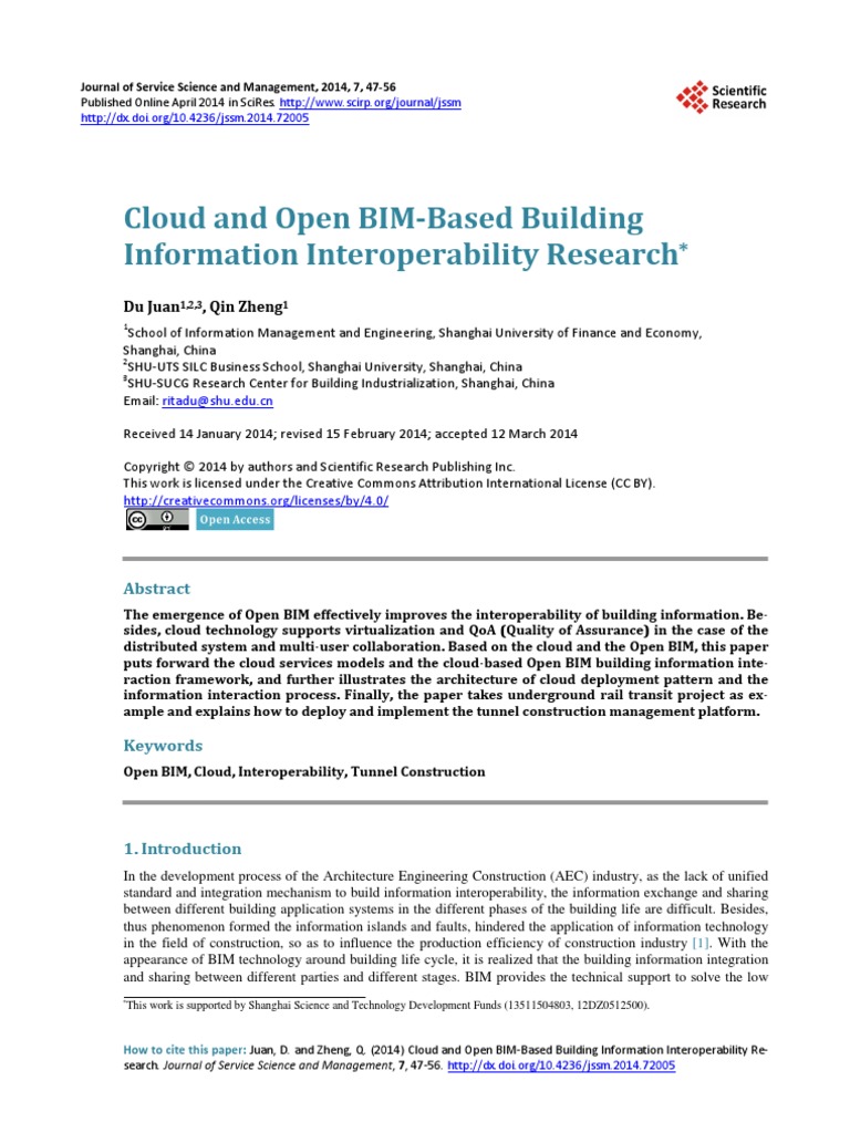 Cloud and Open BIM-Based Building Information Inte | PDF | Cloud ...
