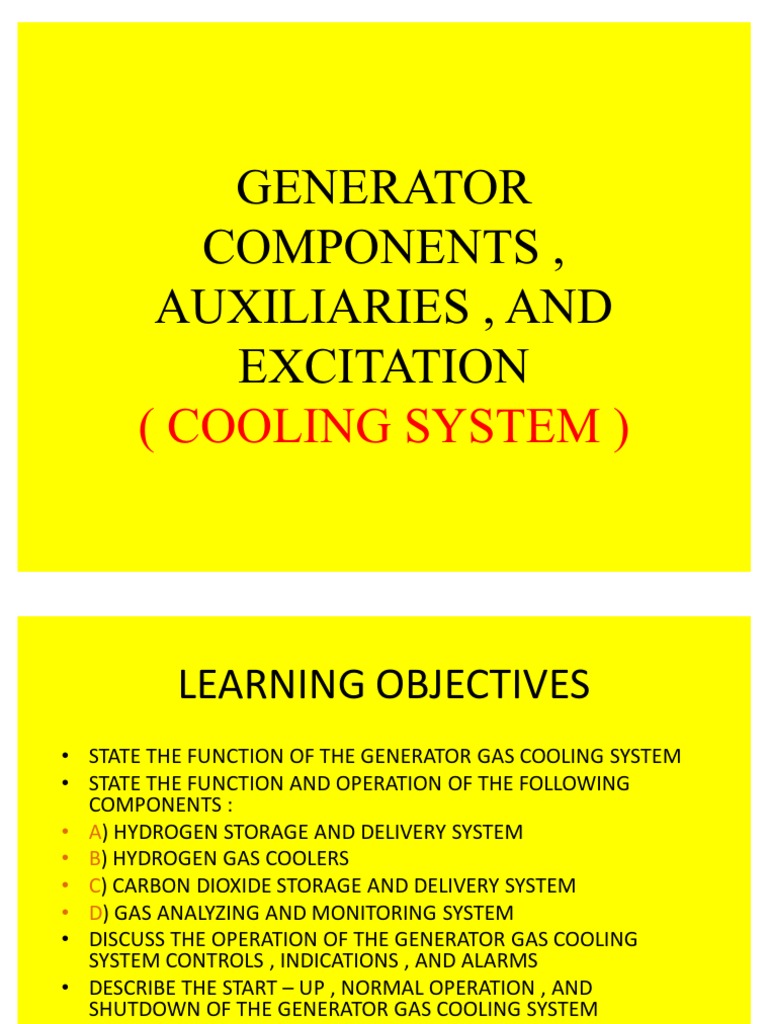 Generator Gas Cooling System | PDF | Carbon Dioxide | Gases