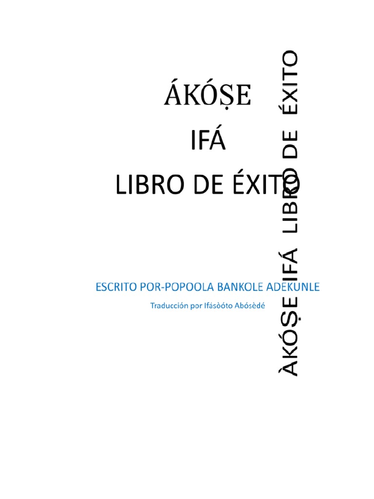 AKOSE IFA Libro de Exito Espanol | PDF
