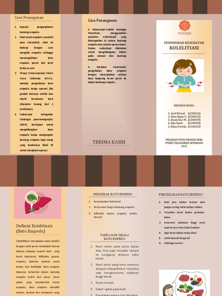Leaflet KMB Kolelitiasis | PDF
