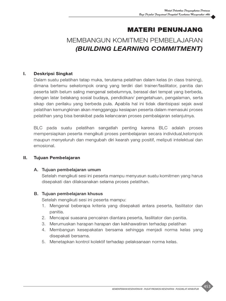 Membangun Komitmen Pembelajaran (BLC) | PDF