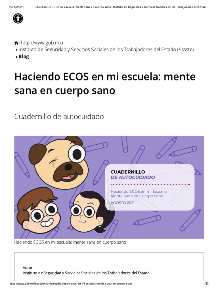 Cuadernillo de Autocuidado | PDF | Ciencias sociales