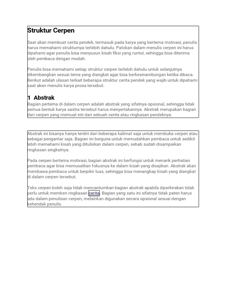 Struktur Cerpen | PDF