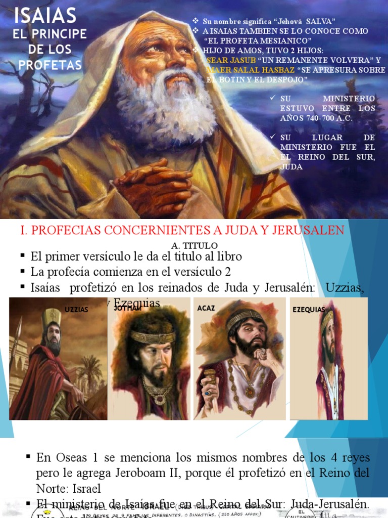 Isaías: Profecías y Visiones del Profeta | PDF | Isaias | Creencia ...