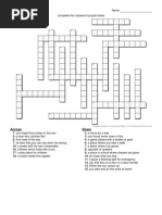 First Aid Crossword Puzzle | PDF | Cardiopulmonary Resuscitation ...