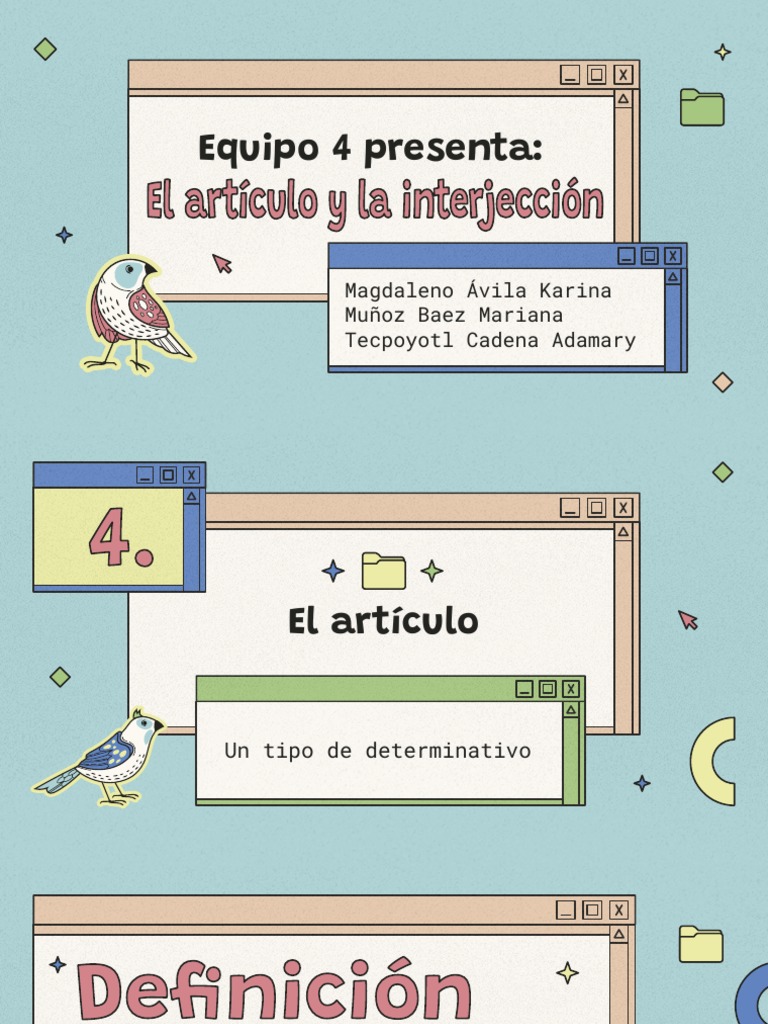 El Artículo y La Interjección | PDF | Sustantivo | Comunicación humana