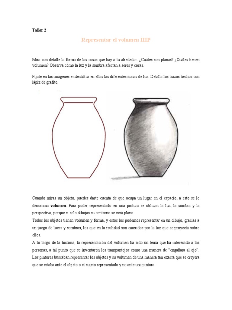 Taller 2 IIIP Representar El Volumen | PDF | Arte