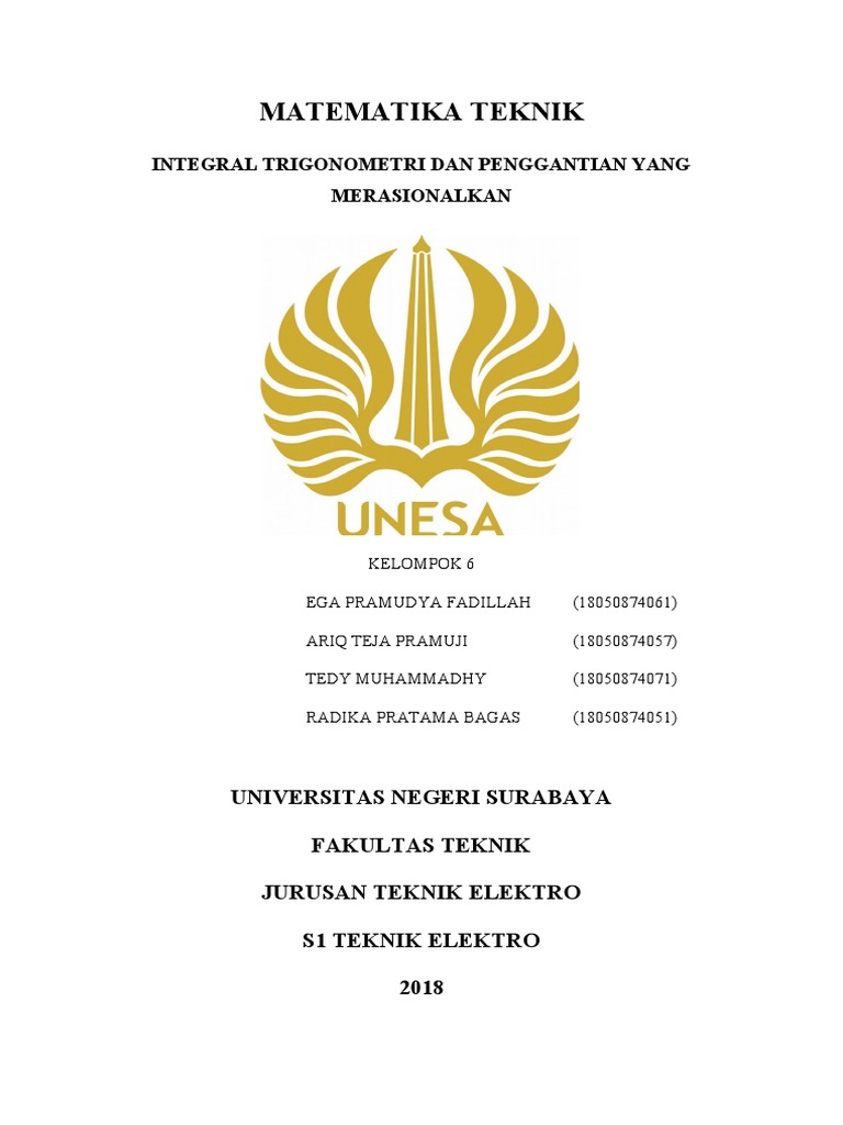 Matematika Teknik Integral Trigono | PDF