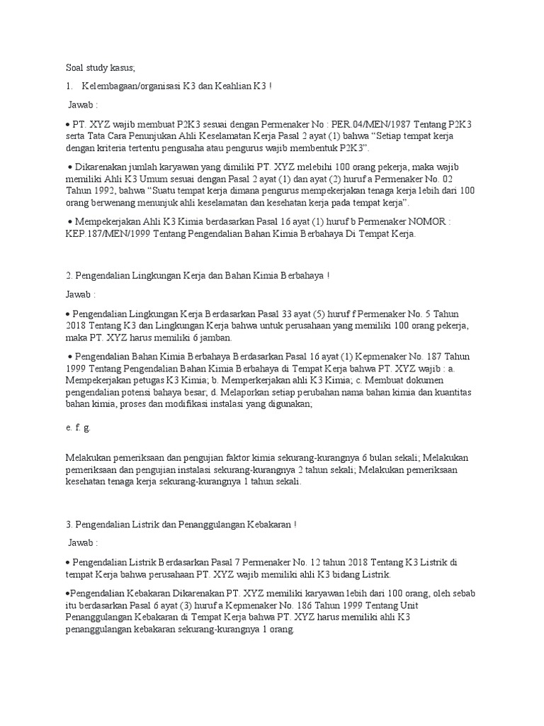 Jawaban Soal Study Kasus | PDF