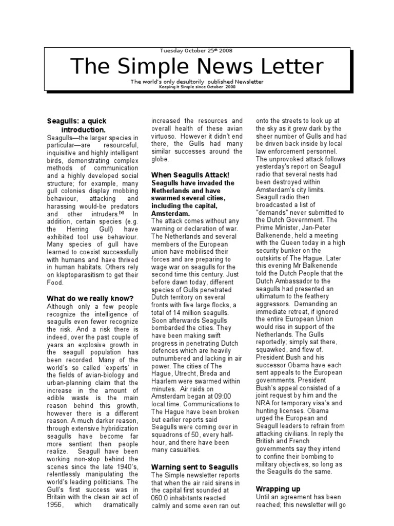 The Simple Newsletter | PDF | Gull | Military