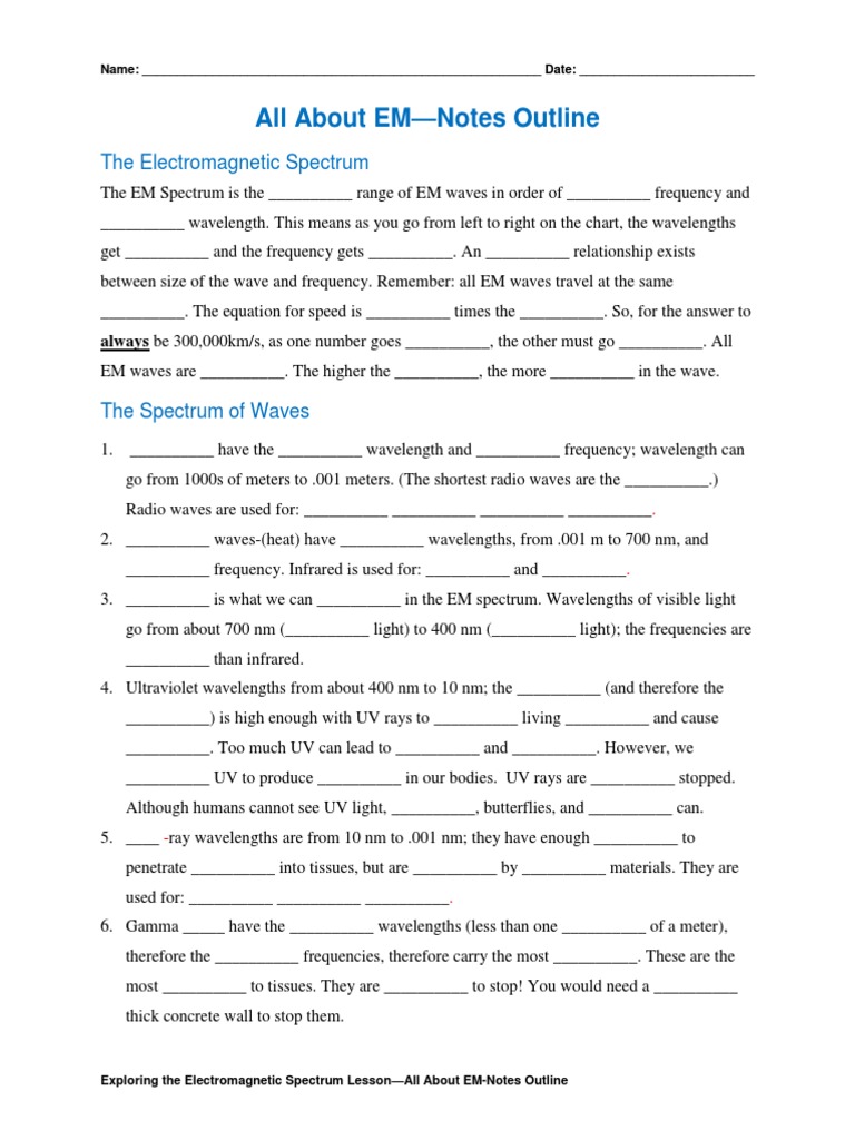 Electromagnetic Spectrum Overview | PDF