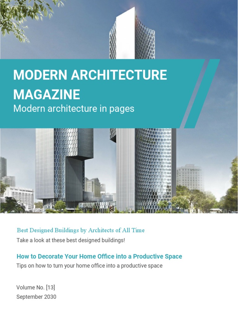 Modern Architecture Magazine Template | PDF | Art