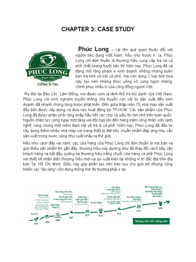 Chapter 3 - Case Study Phuc Long | PDF