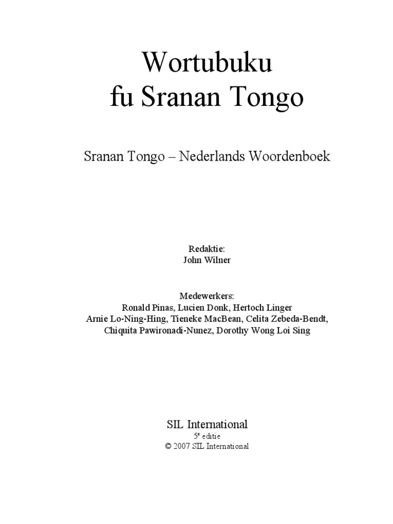 Wortubuku Fu Sranan Tongo | PDF