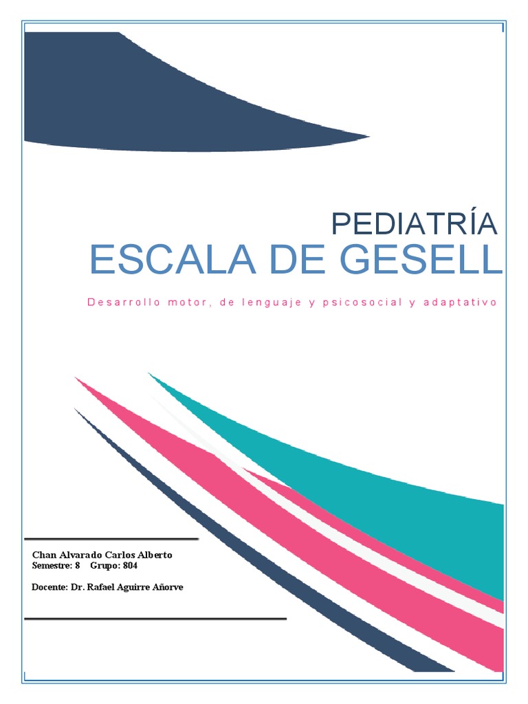 Escala de Gesell en Desarrollo Infantil | PDF | Aprendizaje ...