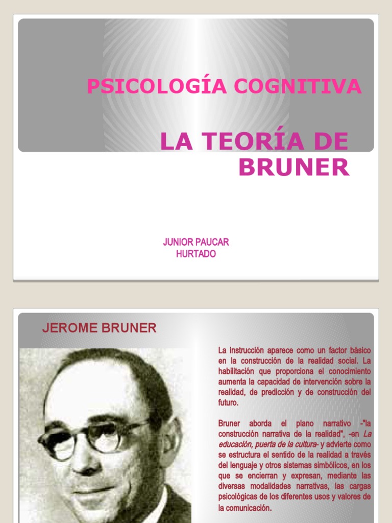 Ficha PPT 007 Cognitivos Bruner | PDF | Aprendizaje | Conceptos ...