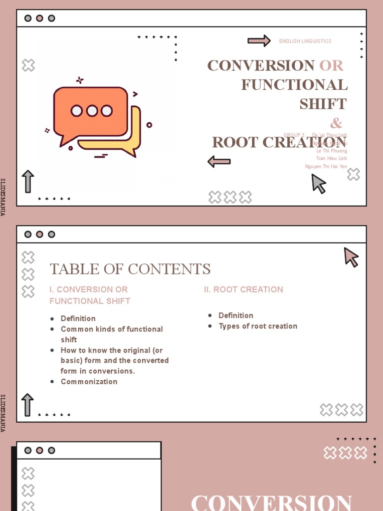 Conversion Functional Shift Root Creation: English Linguistics | PDF ...