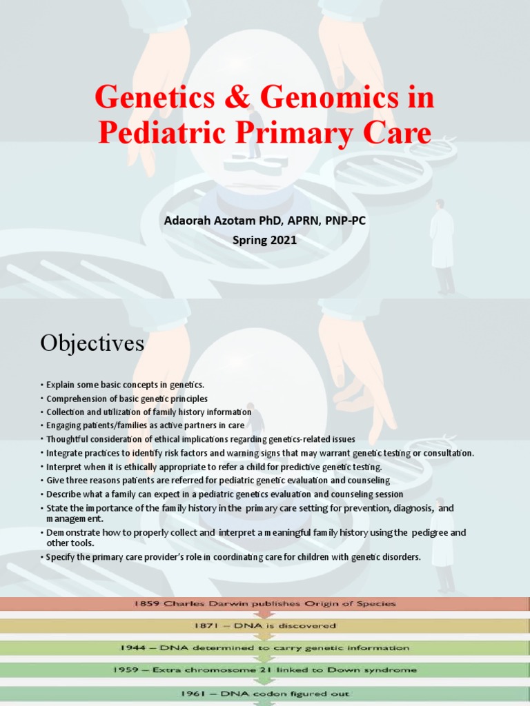 Genetics & Genomics in Pediatric Primary Care | PDF | Genetic Testing ...