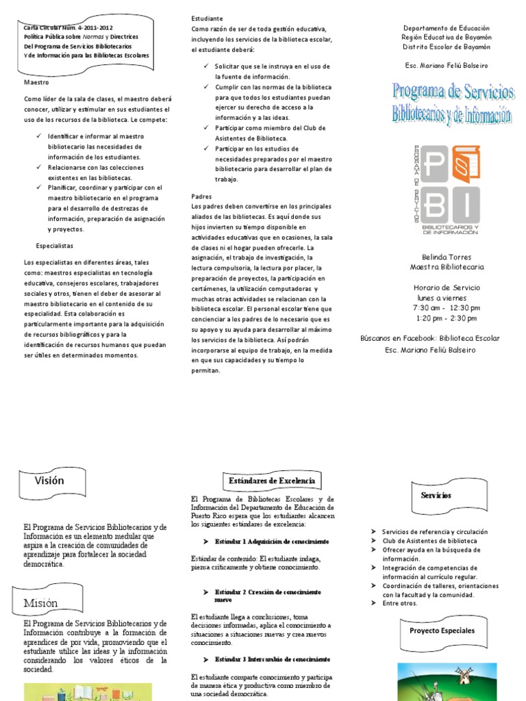 Opusculo Maestros | PDF | Biblioteca escolar | bibliotecario