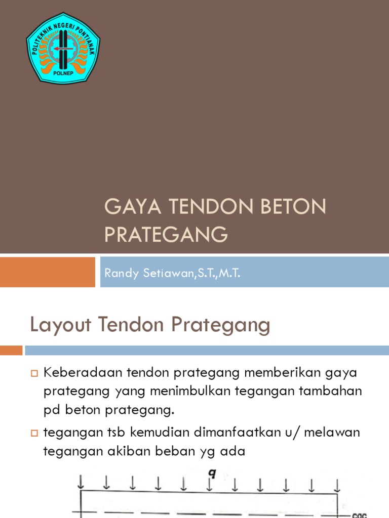 Gaya Tendon Beton Prategang | PDF