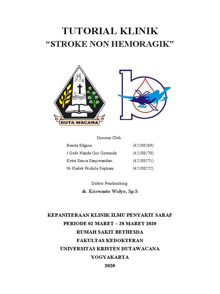 Tutorial Klinik Saraf Stroke Non Hemoragik - Dr. Kriswanto | PDF