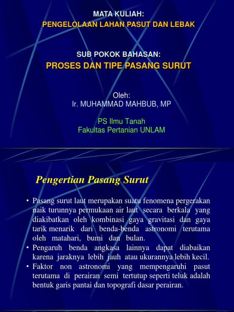 Proses Dan Tipe Pasang Surut-Mahbub | PDF