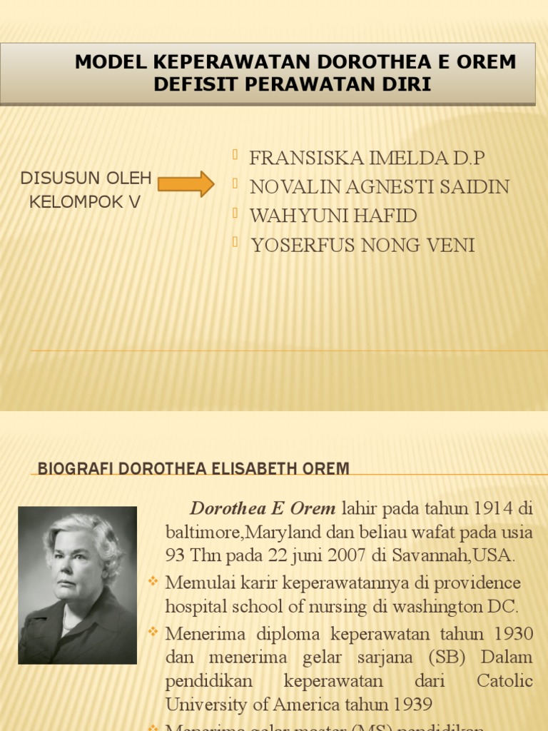 Model Keperawatan Dorothea e Orem | PDF