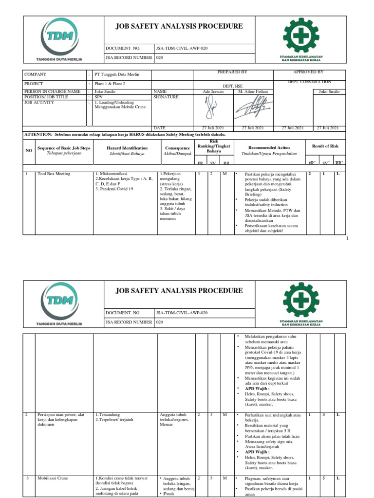 Jsa Erection Baja | PDF