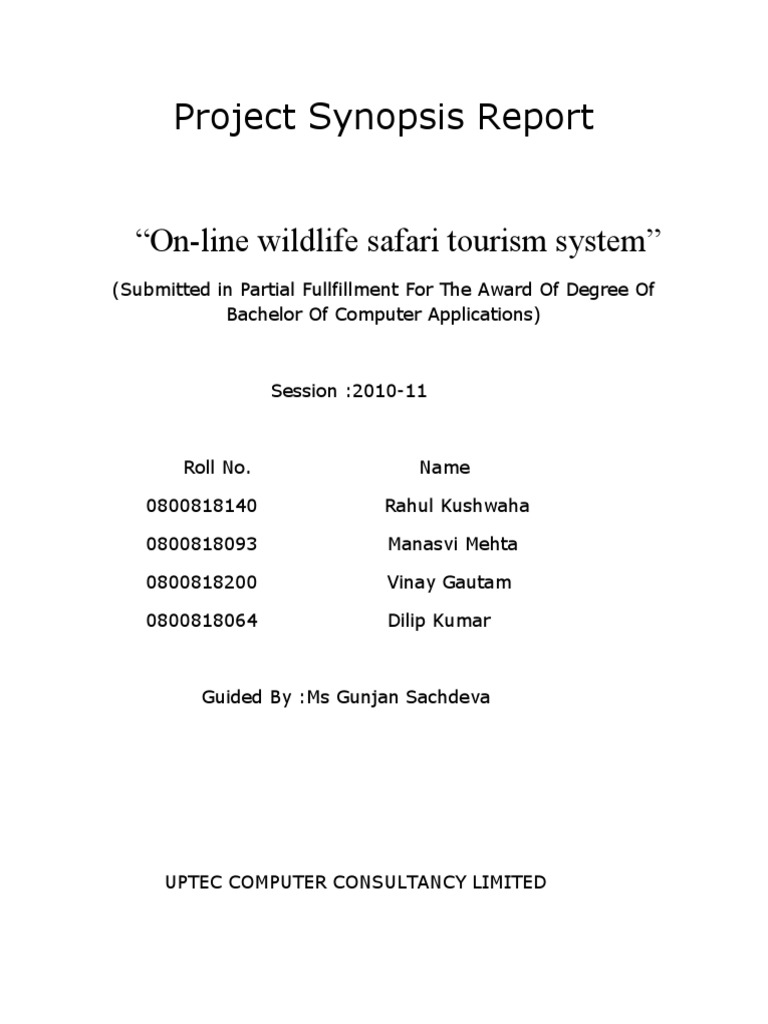 Project Synopsis Report | PDF