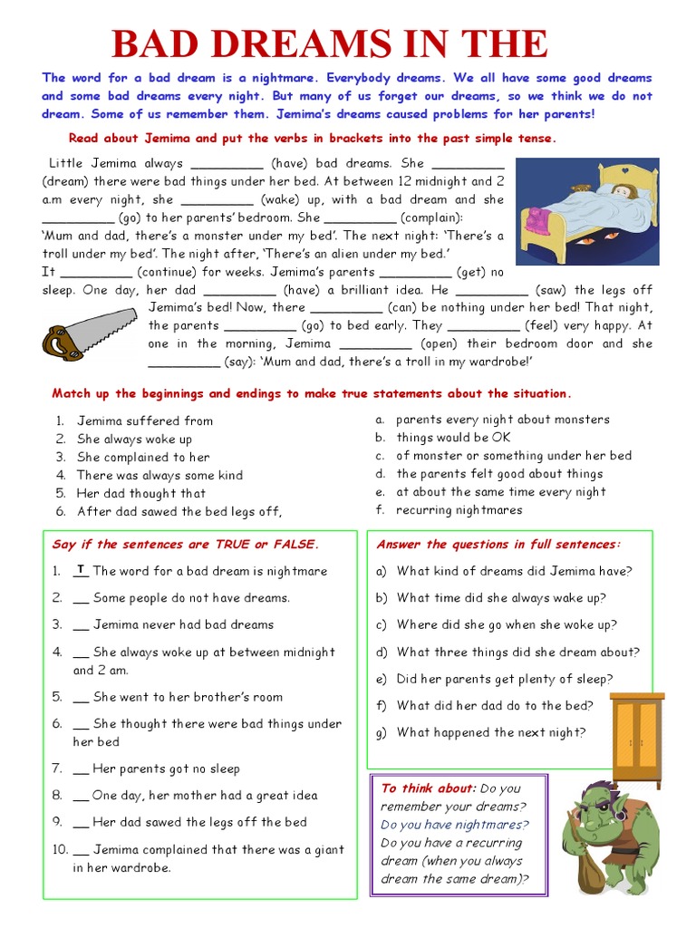 Bad Dreams Passage | PDF | Dream | Nightmare