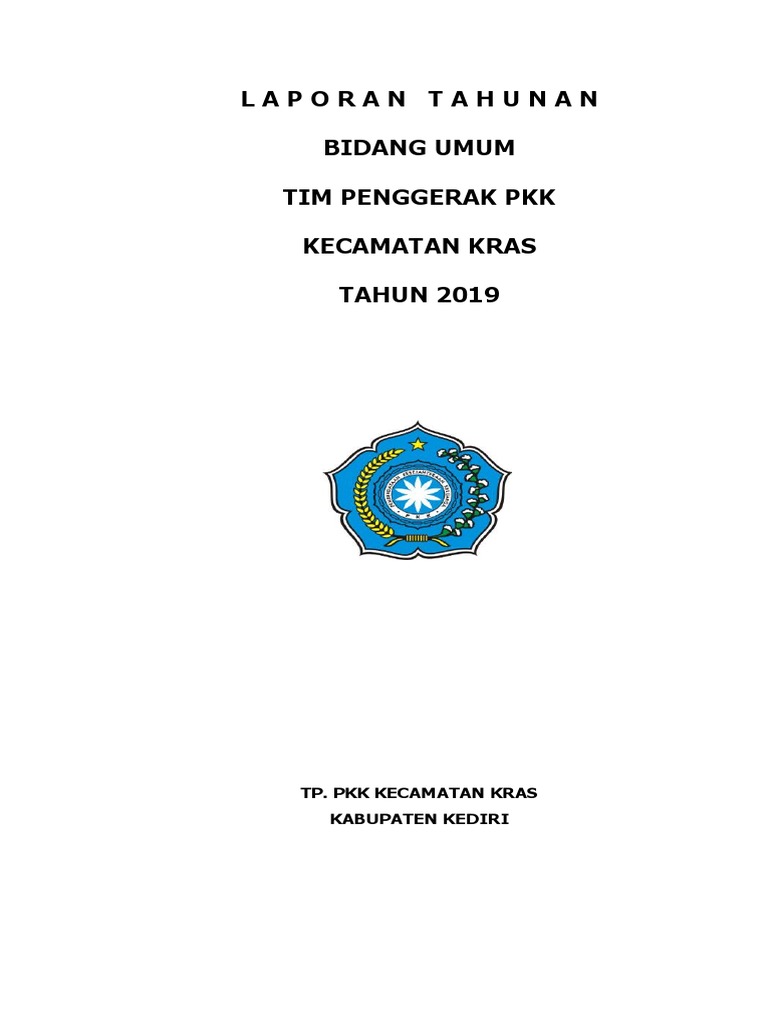 Laporan Tahunan PKK Kecamatan Kras 2019 | PDF