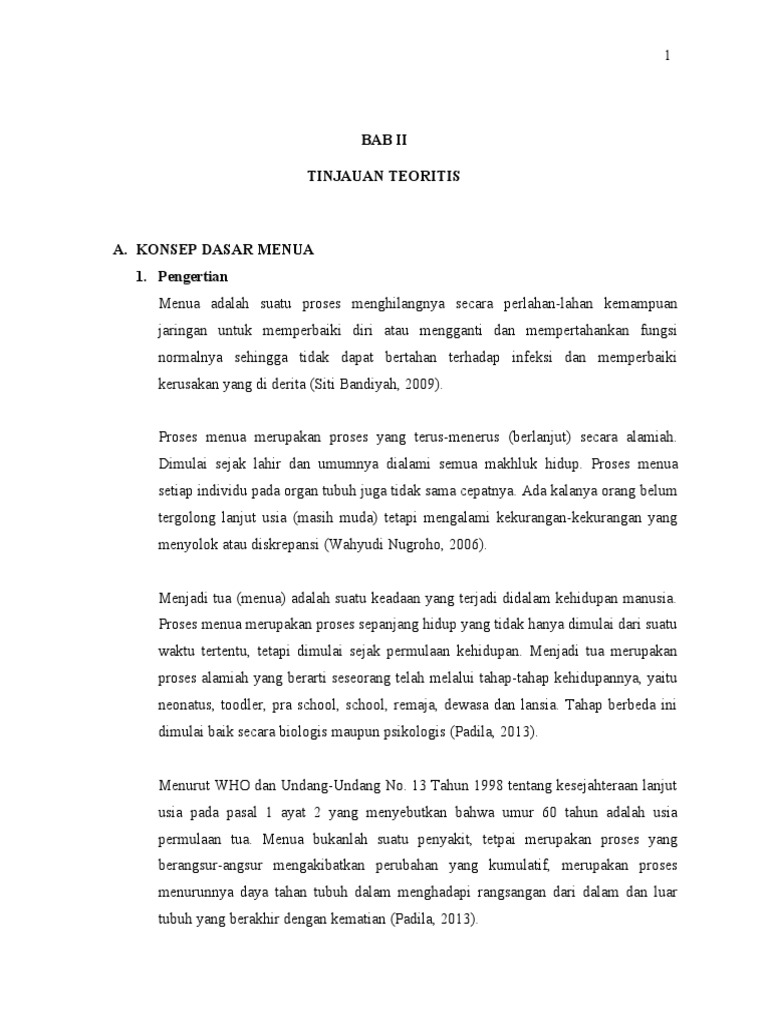 Proses Menua: Teori dan Klasifikasi Usia | PDF