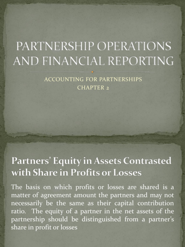 Partnership Accounting & Profit Distribution | PDF | Financial ...