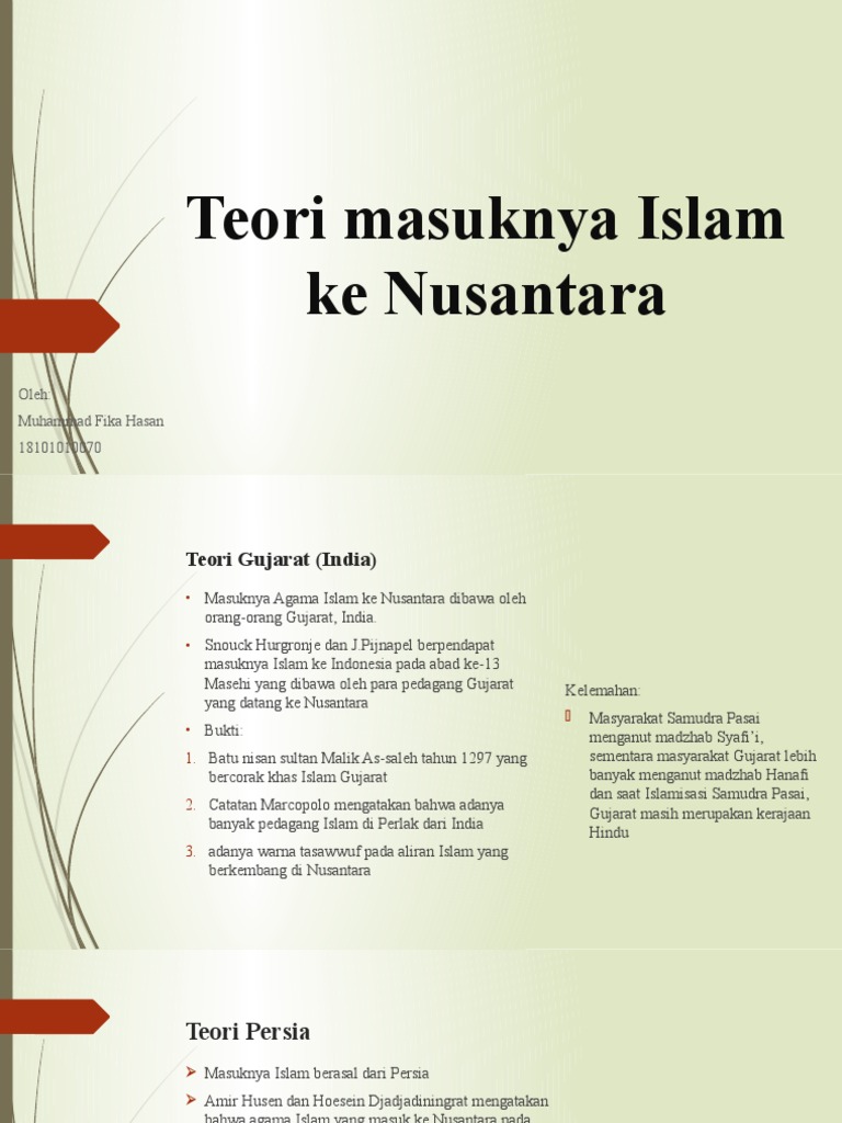 Teori Masuknya Islam Ke Nusantara | PDF | Sejarah